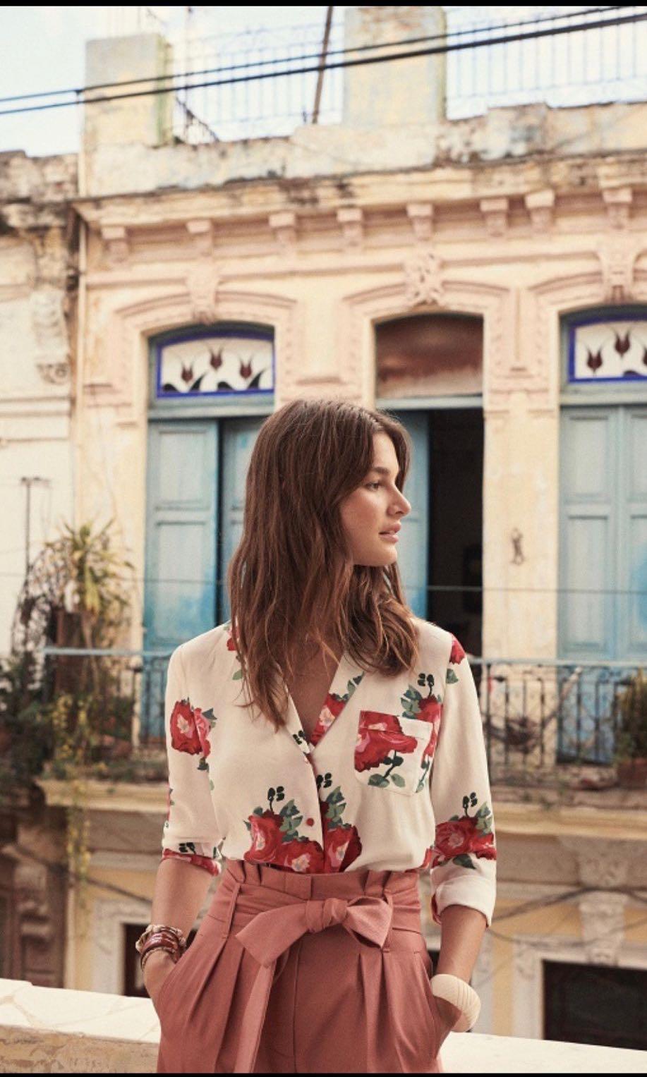 BN Authentic SEZANE Silk Blouse, Women's Fashion, Tops, Blouses on ...