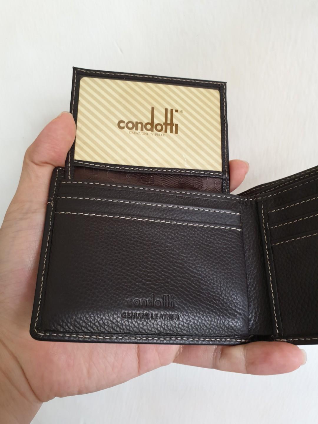 [BNIB] Condotti Brown Leather Wallet, Men's Fashion, Watches ...