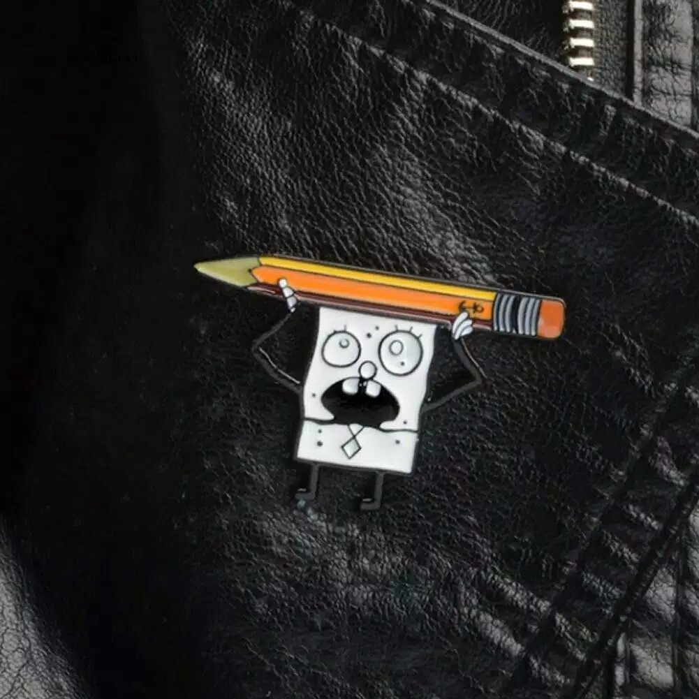 Bros SpongeBob Pin Unisex Women Men Brooch Enamel Cute Unique, Fesyen ...