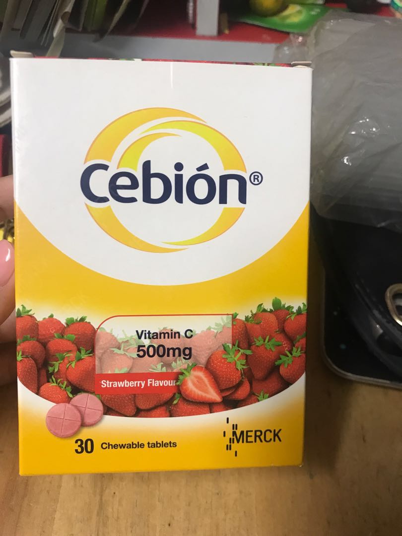 Cebion vitamin c chewable tablets, Health & Nutrition, Health ...