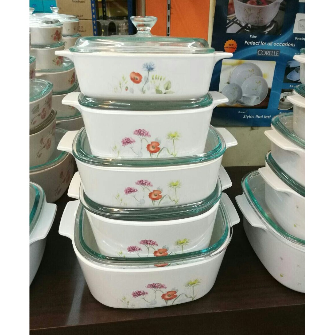 CorningWare Daisy Field Stovetop Pyroceram Casserole (1L, 1.5L, 2L, 3L ...