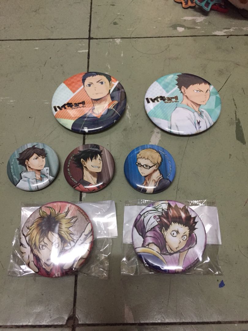 [HAIKYUU] Badges, Hobbies & Toys, Memorabilia & Collectibles, Fan ...