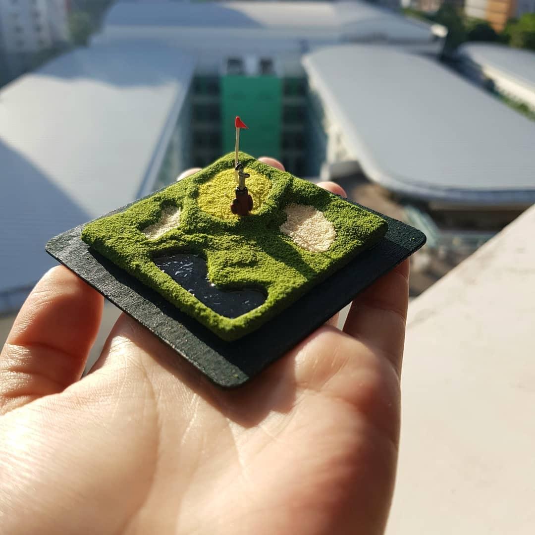 [Handmade] Polymer clay one-hole golf course, Hobbies & Toys ...