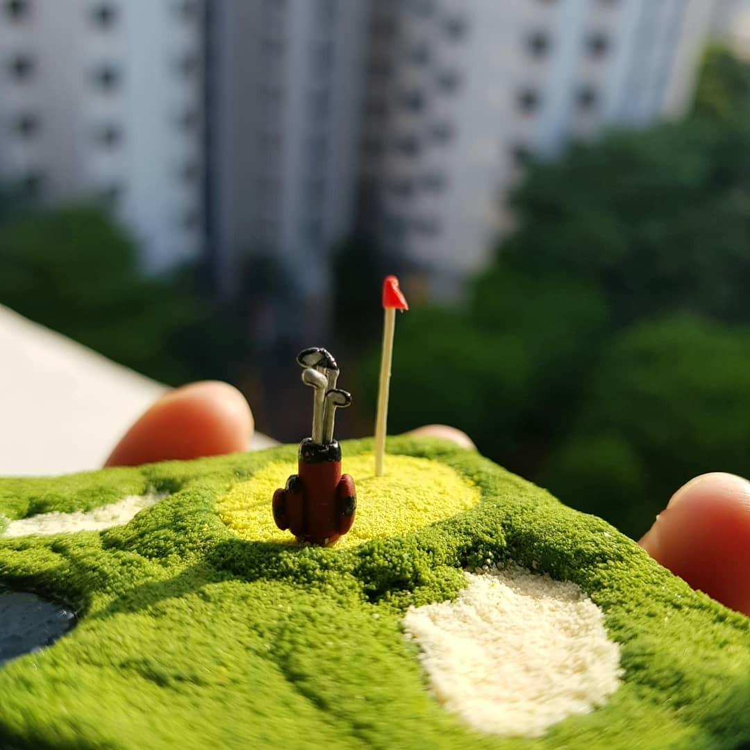 [Handmade] Polymer clay one-hole golf course, Hobbies & Toys ...
