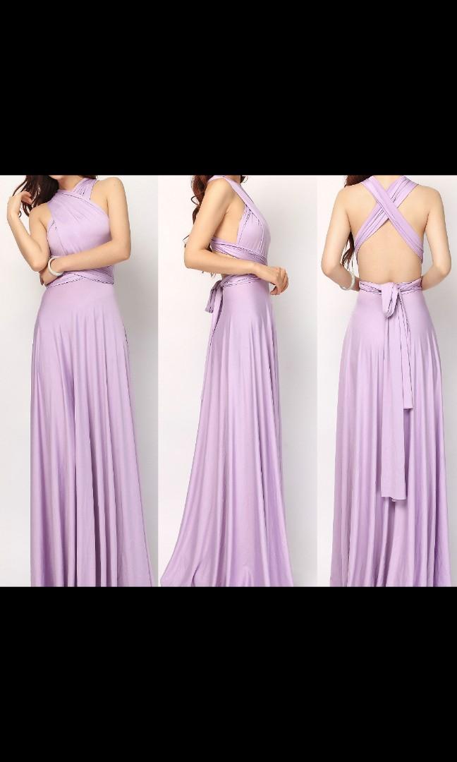 light purple infinity dress, Women's Fashion, Dresses & Sets, Dresses ...