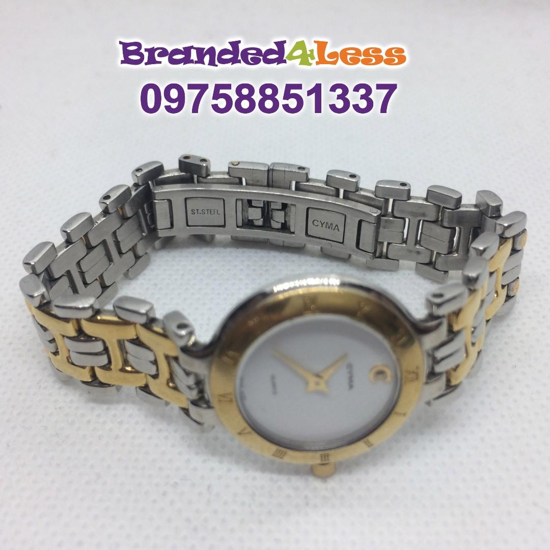 Original Cyma Watch Gold Two Tone Ladies Swiss Made, Women's Fashion ...