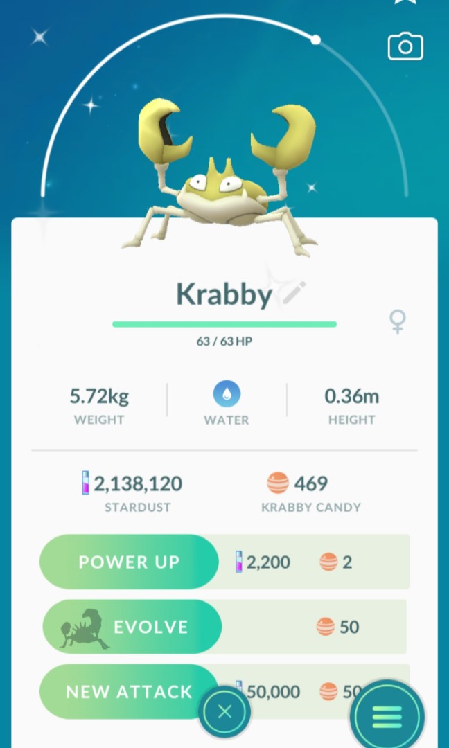 Pokemon go shiny krabby shiny kingler set, Video Gaming, Gaming ...