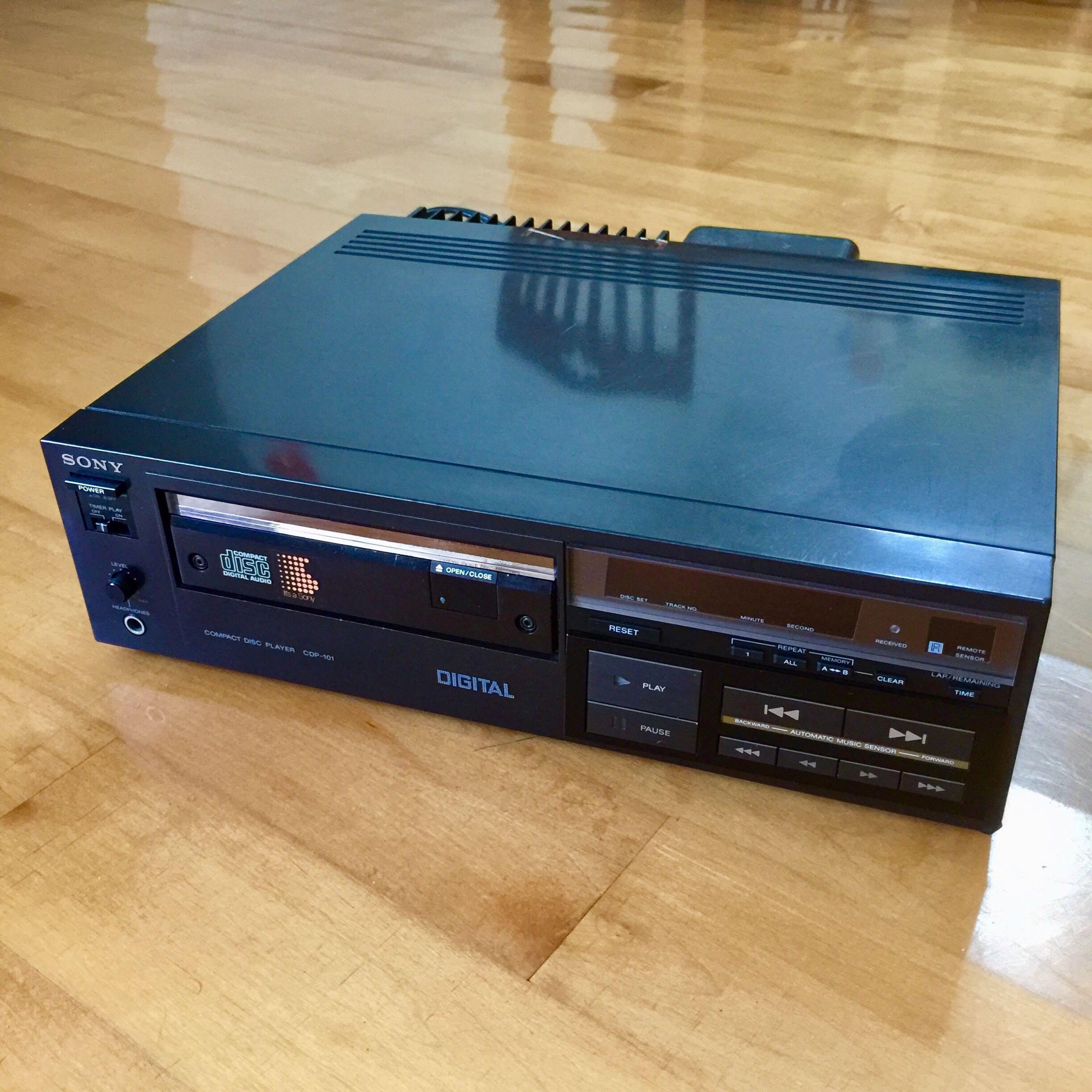 Sony CDP-101 CD Player 鐳射唱盤始祖機(只適合收藏用或專業音響修復人仕), 音響器材, 音樂播放裝置 MP3及CD ...