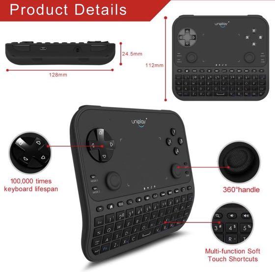 Uniplay Wireless Gamepad+Touchpad+Keyboard, Computers & Tech, Parts ...