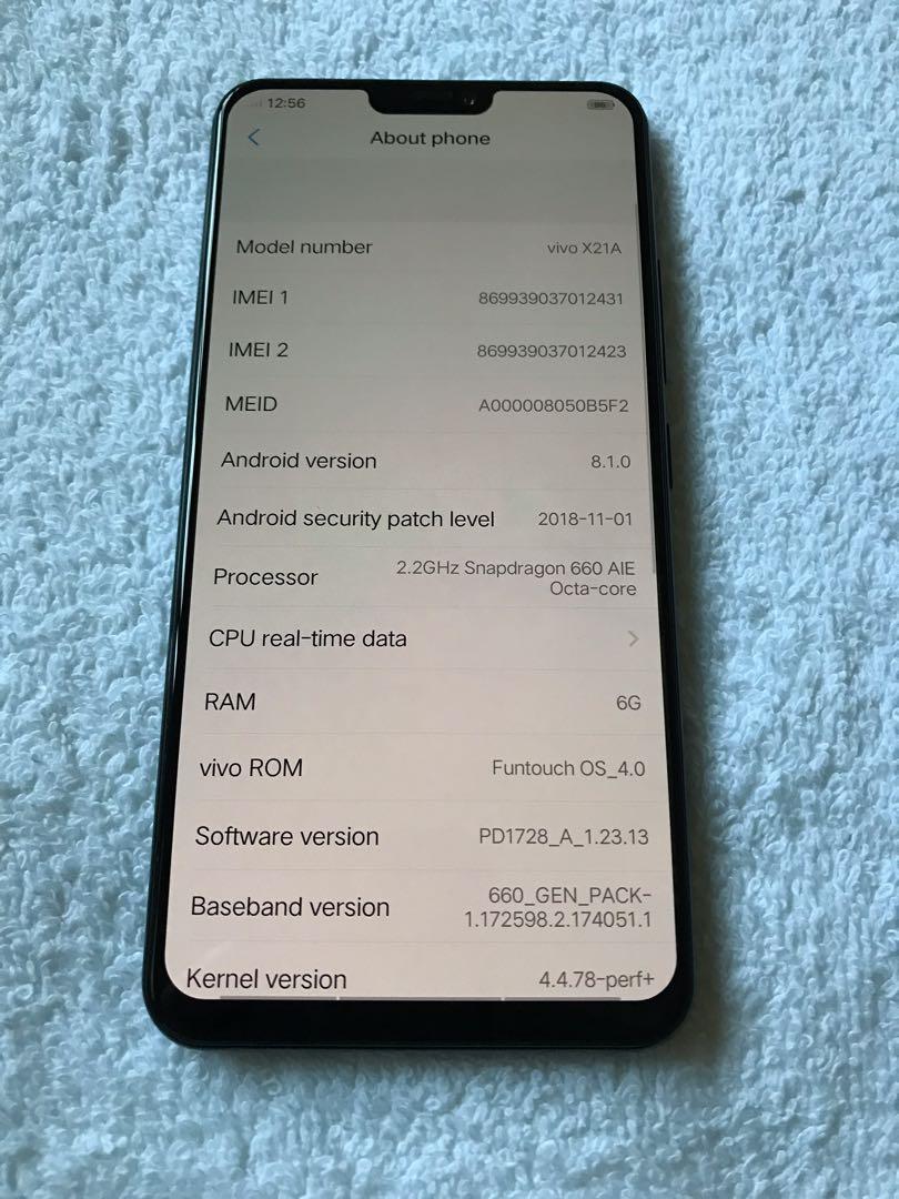 Vivo X21a 6gb Ram 128gb Rom, Mobile Phones & Gadgets, Mobile Phones ...