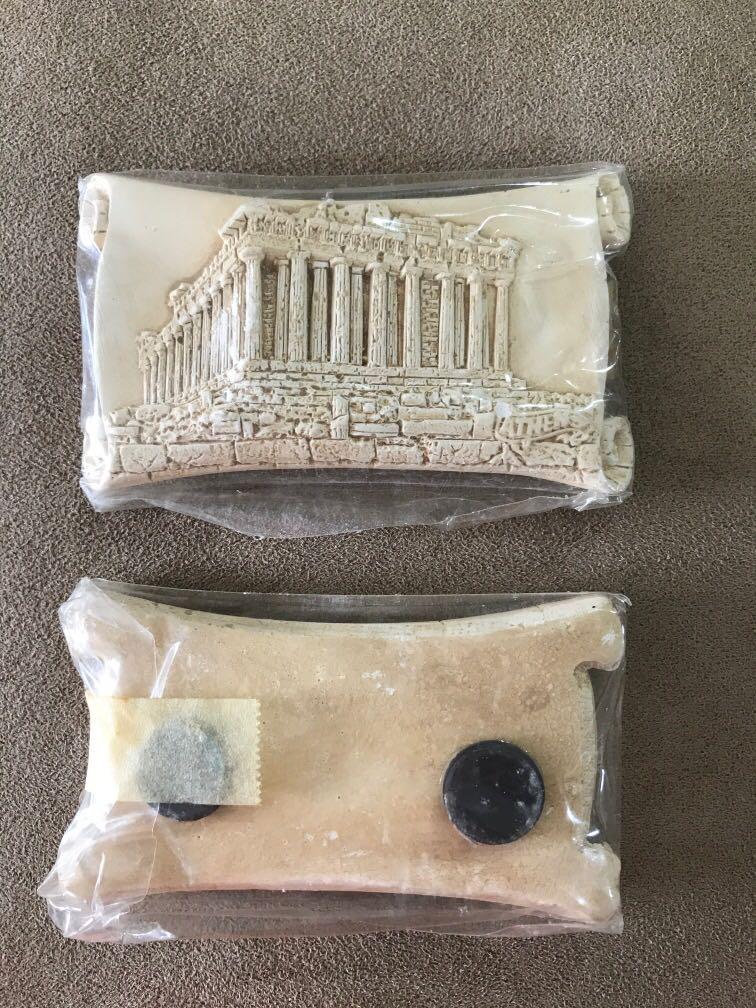 Athens Souvenir - Fridge Magnet - Acropolis of Athens on a Scroll ...