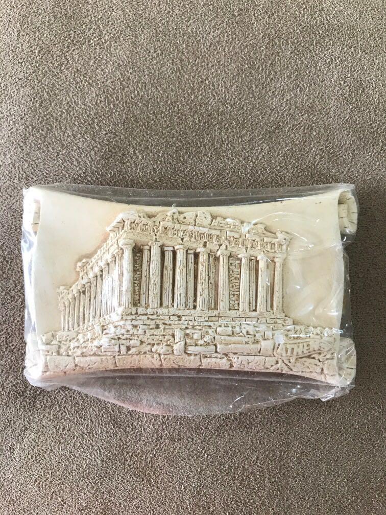 Athens Souvenir - Fridge Magnet - Acropolis of Athens on a Scroll ...