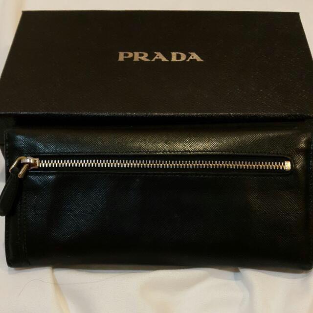 Authentic Prada Safiano Butterfly Wallet, Luxury, Bags & Wallets on ...