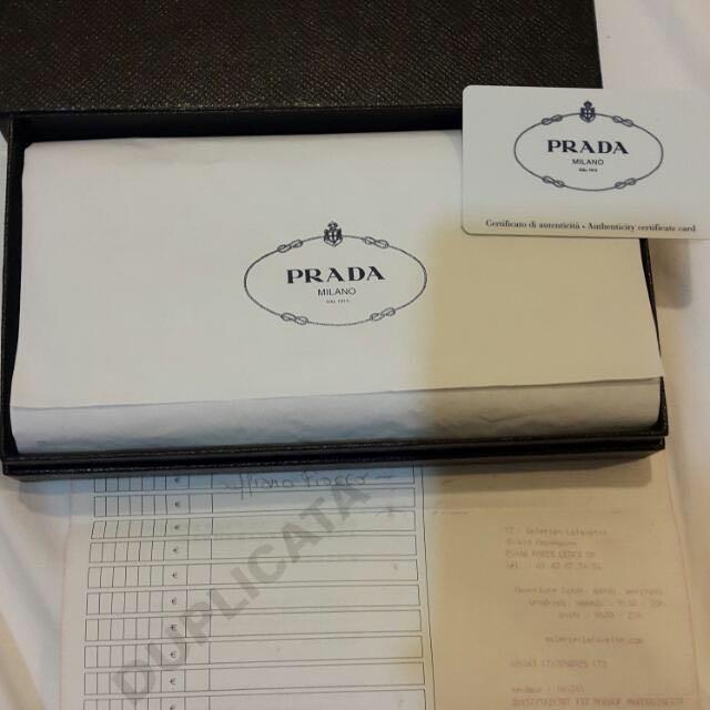 Authentic Prada Safiano Butterfly Wallet, Luxury, Bags & Wallets on ...