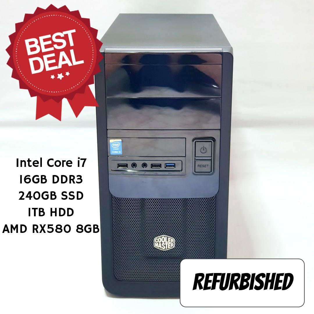[NEGOTIABLE] Intel Core i7-3770 / 16GB DDR3 / 256GB SSD / RX580 8GB ...