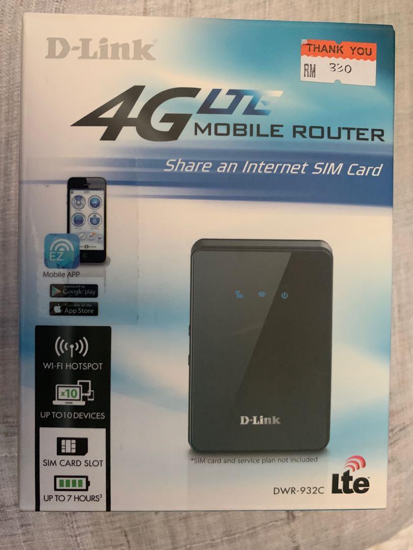 D-Link 4G LTE Mobile Router DWR-932C, Computers & Tech, Parts & Accessories, Networking on Carousell