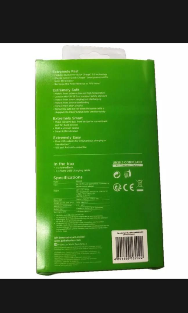 GP powerbank 10000mAh (Qualcomm Quick Charge), Mobile Phones & Gadgets ...