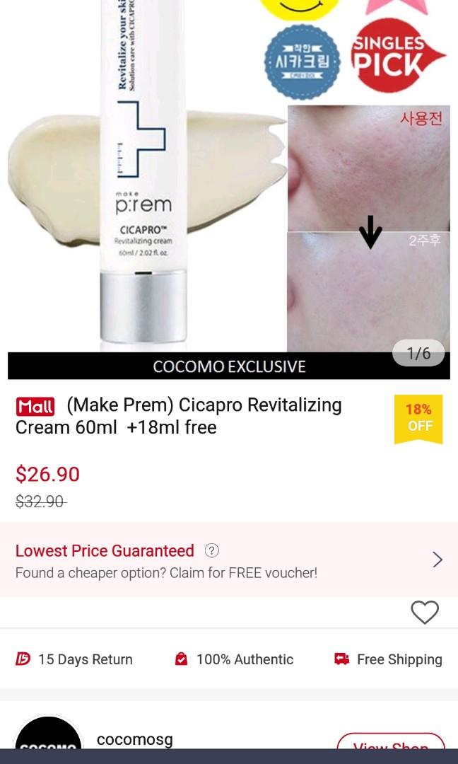 Make p:rem cicapro revitalising cream, Beauty & Personal Care, Face ...
