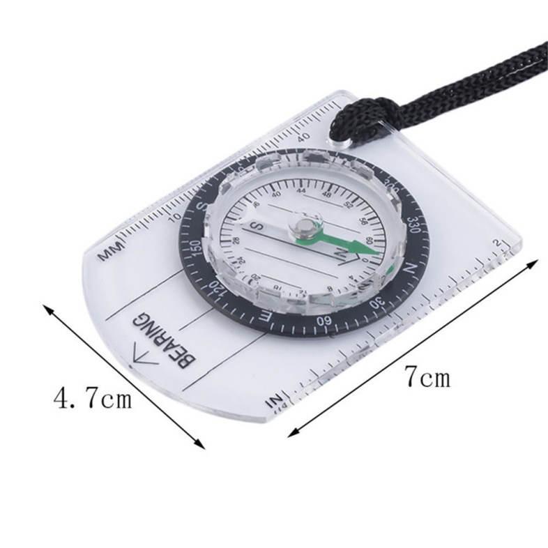 Mini Baseplate Compass Map Scale Ruler for Outdoor Camping Hiking ...