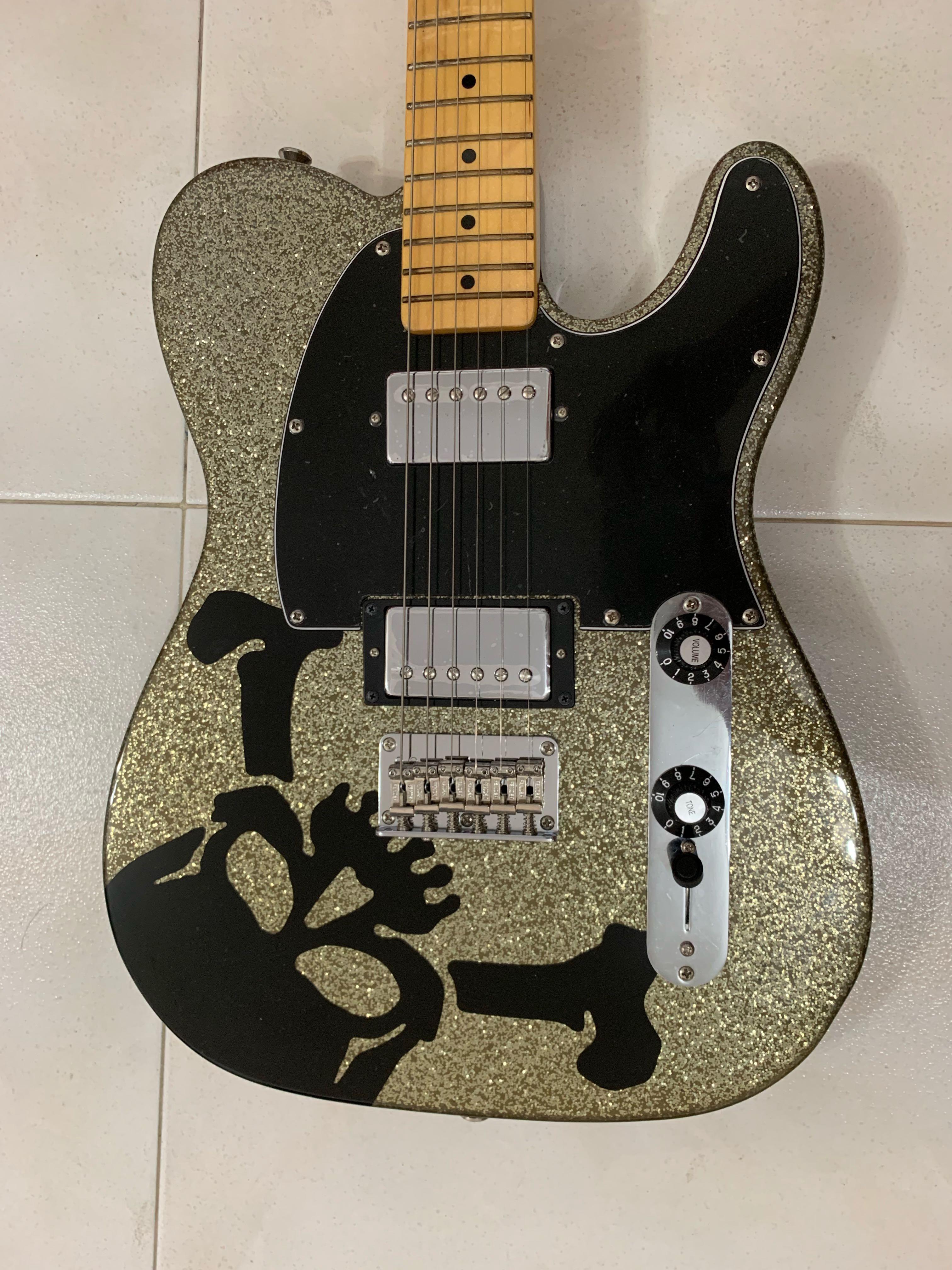 Squier SkullSliver (Haruna Signature Telecaster), Hobbies & Toys, Music ...