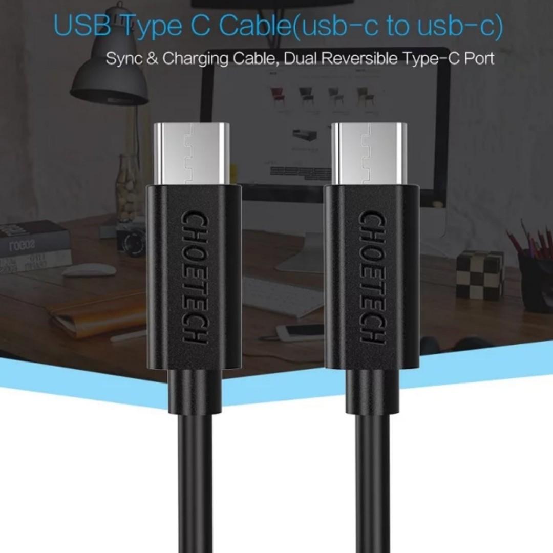 原裝 1米 3.3ft/1m USB Type C M to TypeC C2C Cable Switch PD 充電線, 手提電話, 電話及其他裝置配件, 充電器及電線 - Carousell