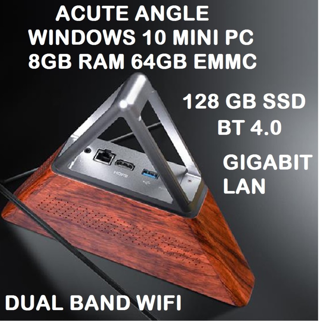 Acute Angle AA-B4 8GB RAM 64GB EMMC 128GB SSD WINDOWS 10 2.4G 5.8G WiFi 1000Mbps LAN BT4.0 Mini ...
