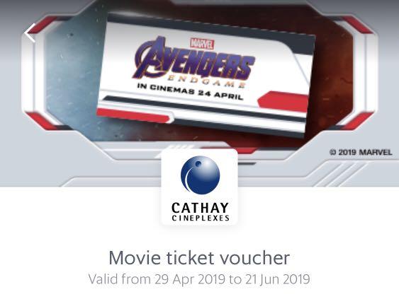 Avengers ENDGAME movie ticket, Everything Else on Carousell