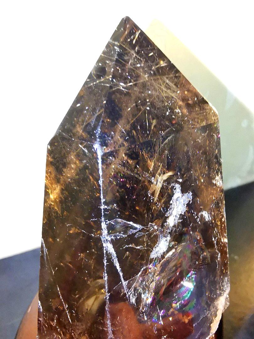 Beautiful Rainbow Smoky Rutilated quartz pointer, Women's Fashion ...