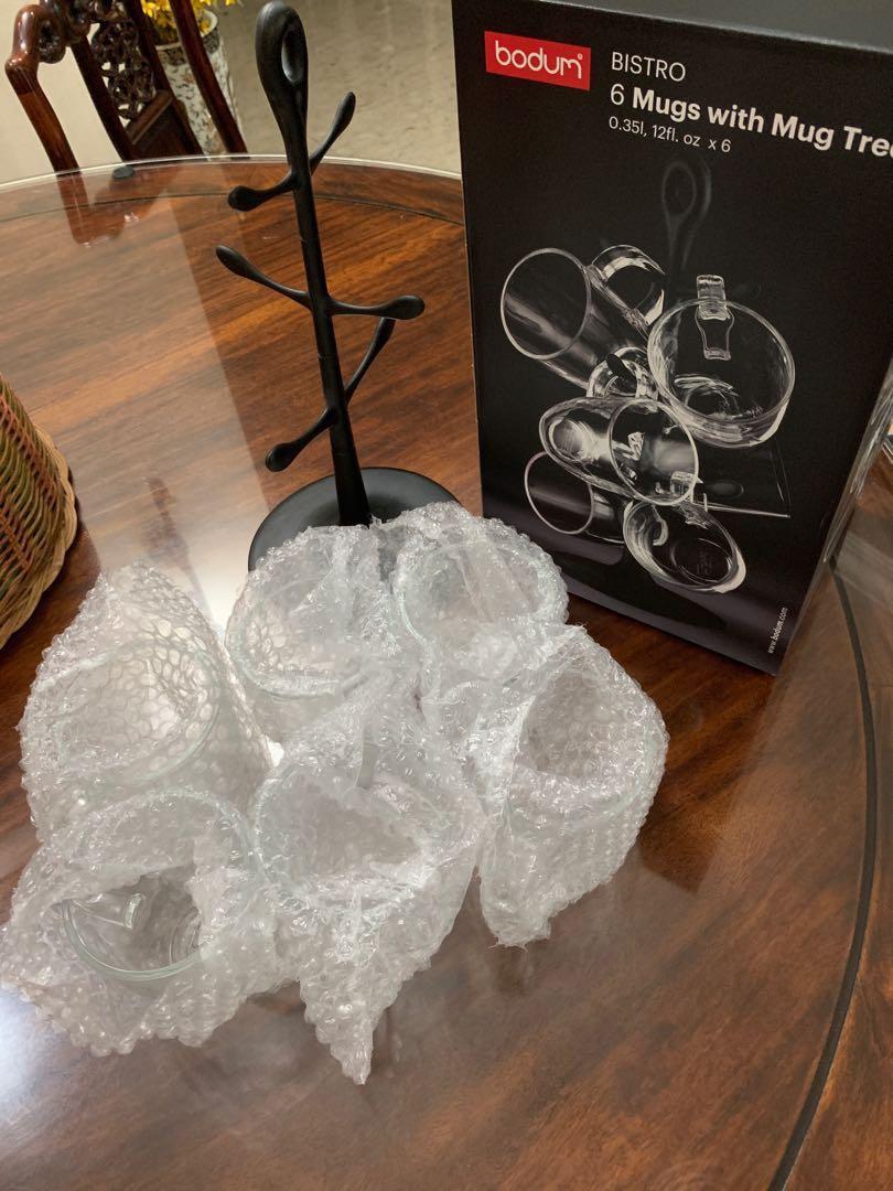 Bodum Bistro 6 Mugs with Mug Tree, Furniture & Home Living, Kitchenware ...