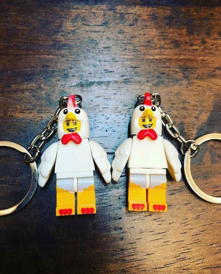 Chicken Suit Lego Keychain, Hobbies & Toys, Toys & Games on Carousell