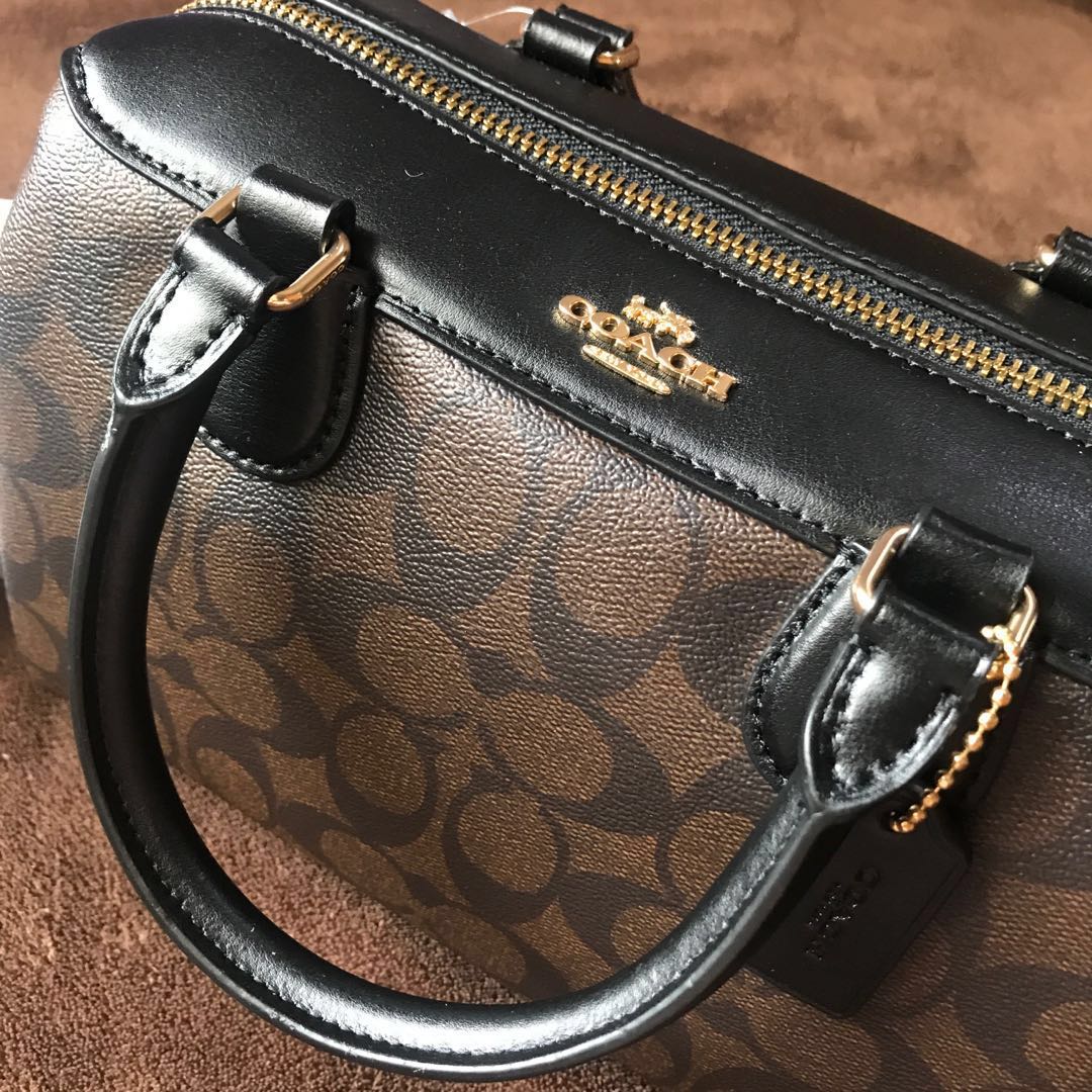 Coach Mini Bennett Satchel in Signature Canvas, Luxury, Bags & Wallets ...