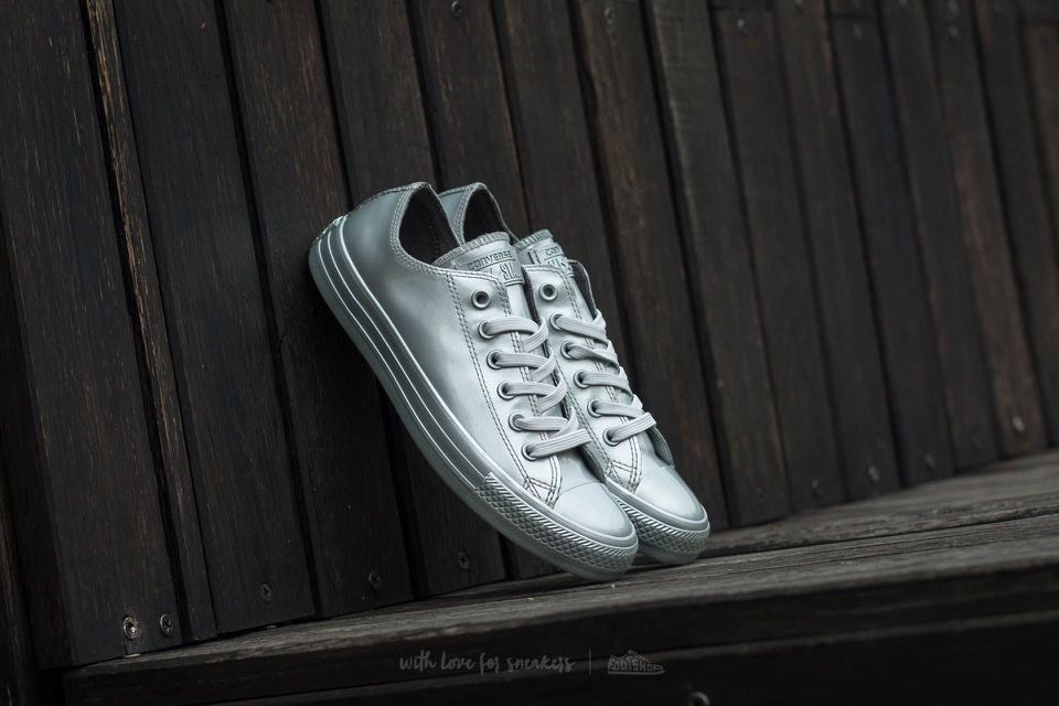 Converse Chuck Taylor AS Metallic Silver, Women's Fashion, Footwear ...