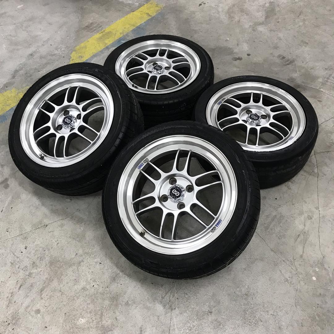 enkei rpf1 16 inch sports rim vios tyre 80%, Auto Accessories on Carousell