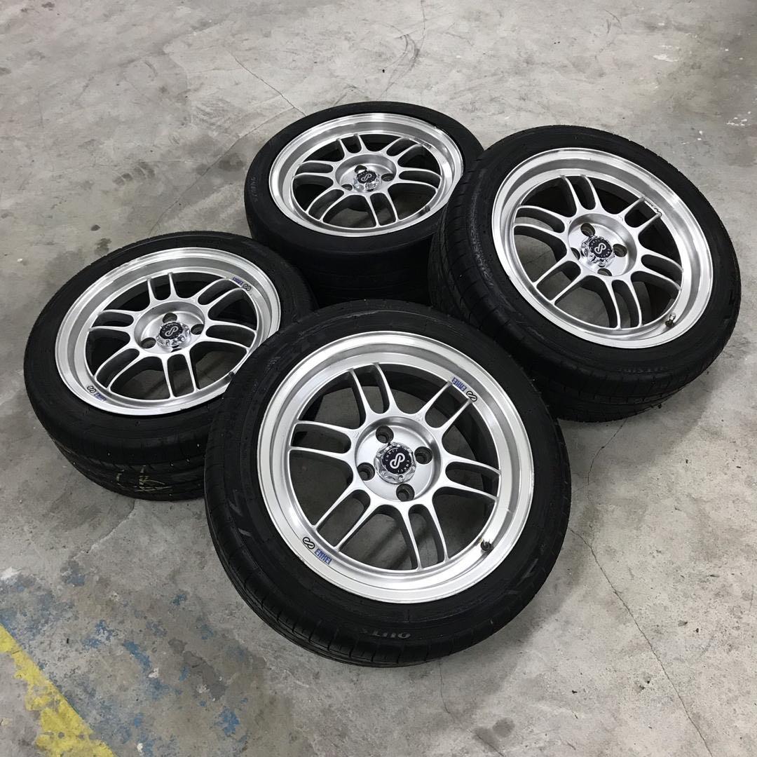 enkei rpf1 16 inch sports rim vios tyre 80%, Auto Accessories on Carousell