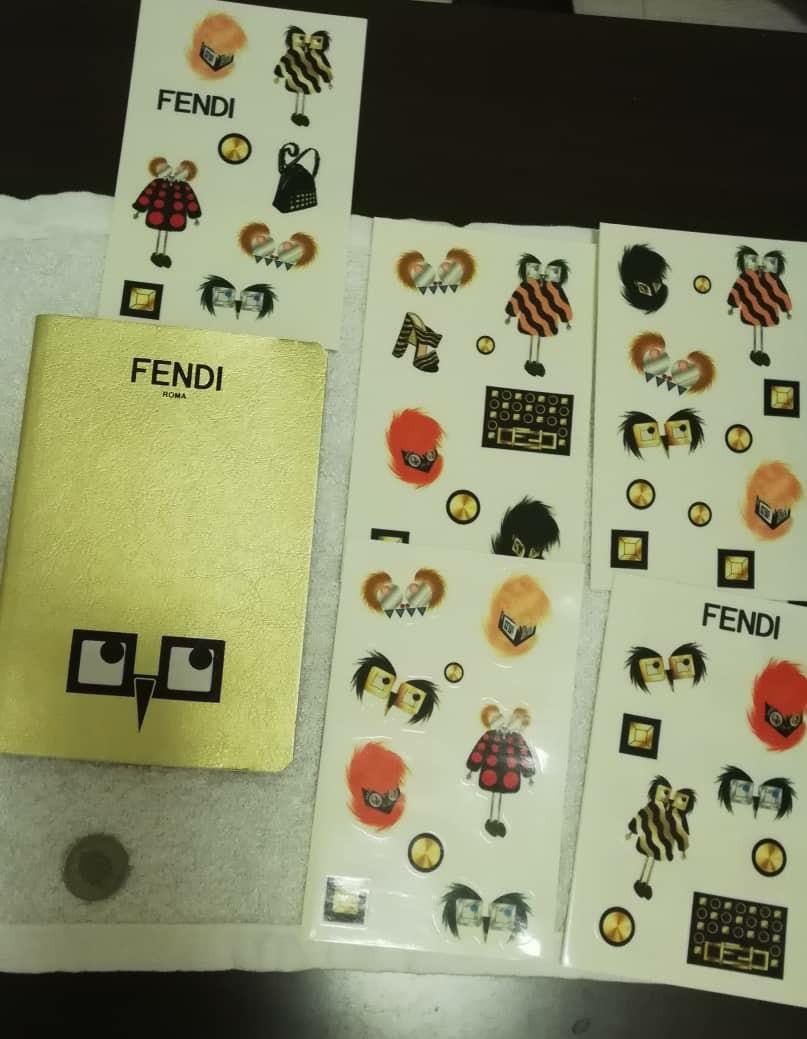Fendi notepad with 5 sticker sheets, Luxury, Accessories on Carousell
