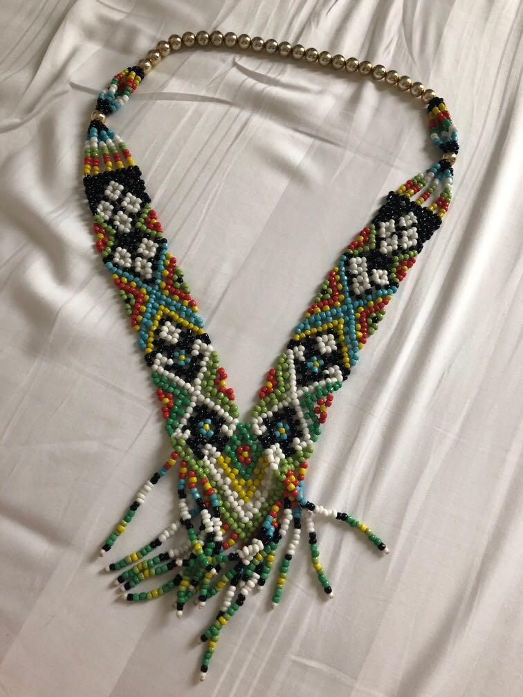 Handmade Sarawak beads necklace, Women's Fashion, Jewelry & Organisers, Necklaces on Carousell