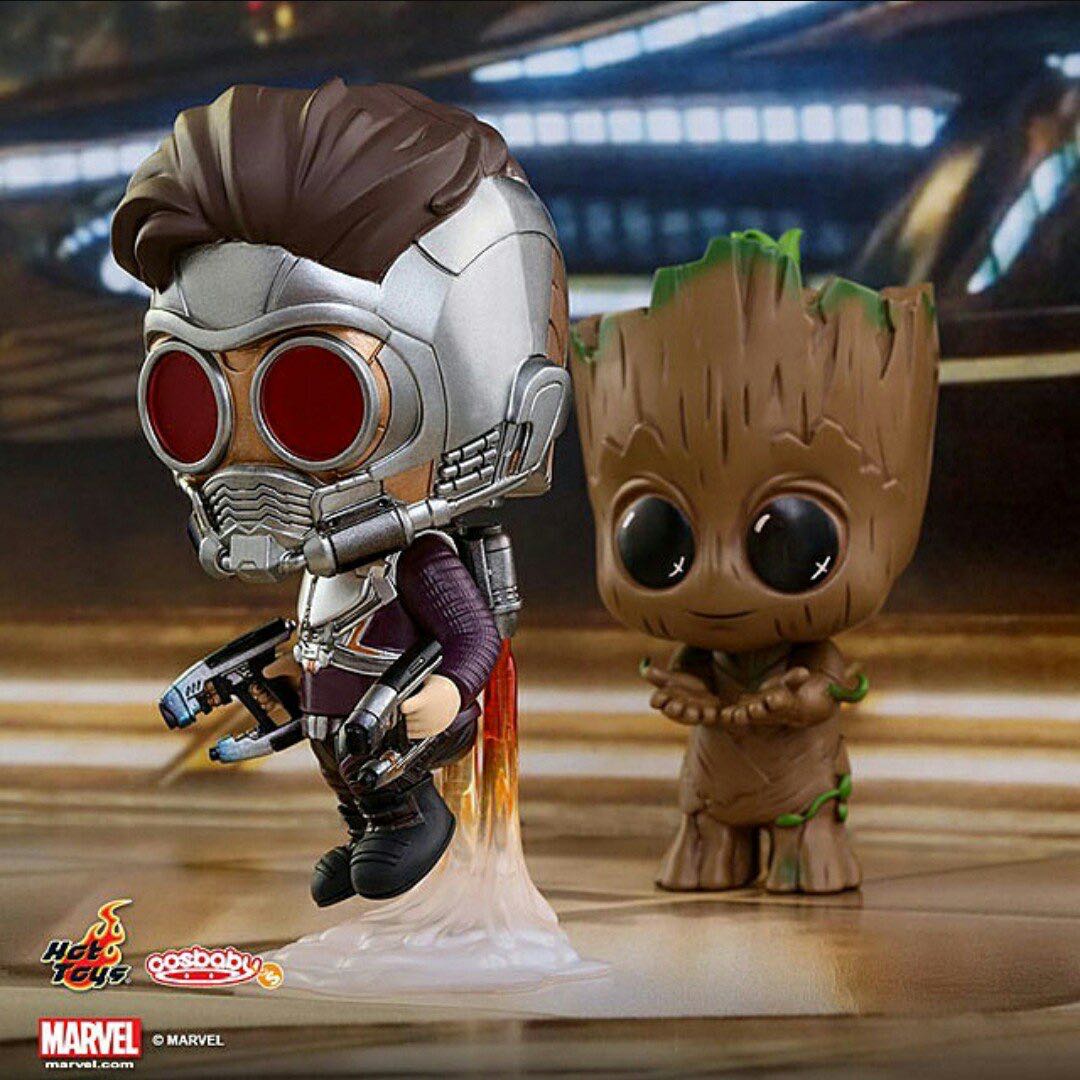 Hot Toys Cosbaby Star-Lord & Groot Marvel Guardians Of The Galaxy Vol.2 ...