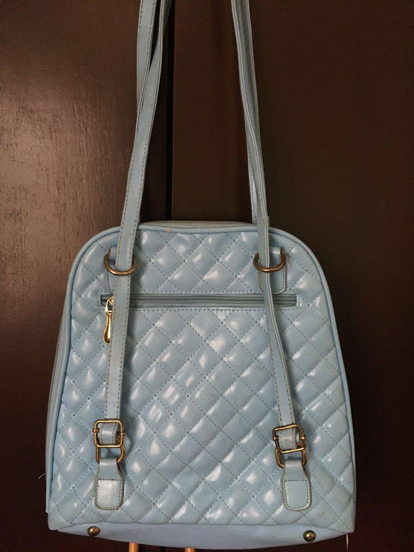 Light Blue Backpack, Women's Fashion, Bags & Wallets, Backpacks on ...
