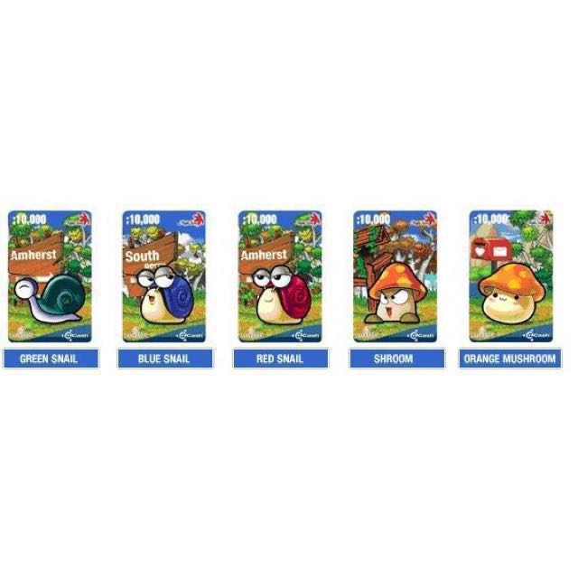 MapleStory Monsters @ Maple Island Used @Cash Prepaid Card Full Set ...