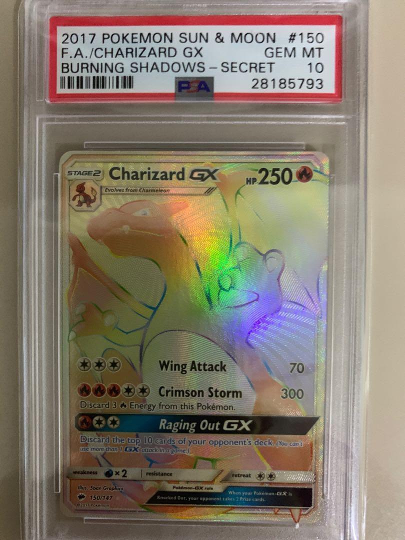 Pokemon Card Charizard GX Hyper Rare PSA 10 Hobbies Toys Toys
