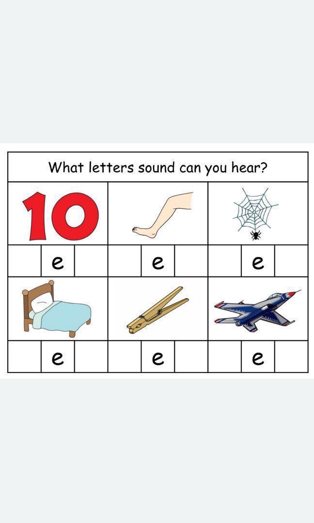 Preschoolers phonics activity - Beginning and ending sound of 3 letters ...