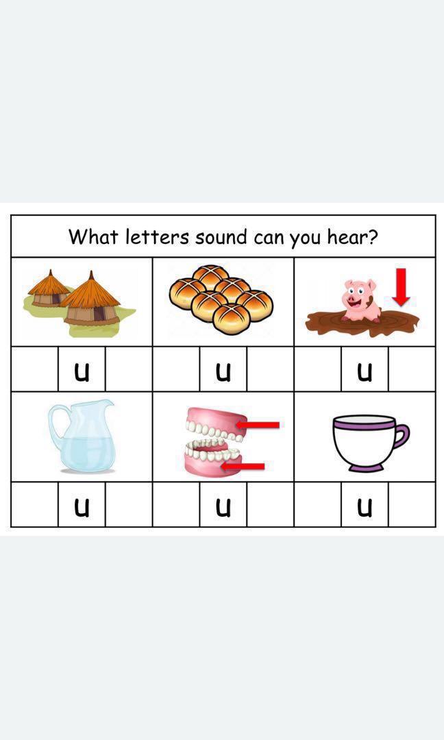 Preschoolers phonics activity - Beginning and ending sound of 3 letters ...
