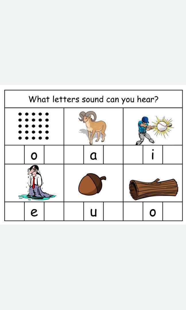 Preschoolers phonics activity - Beginning and ending sound of 3 letters ...