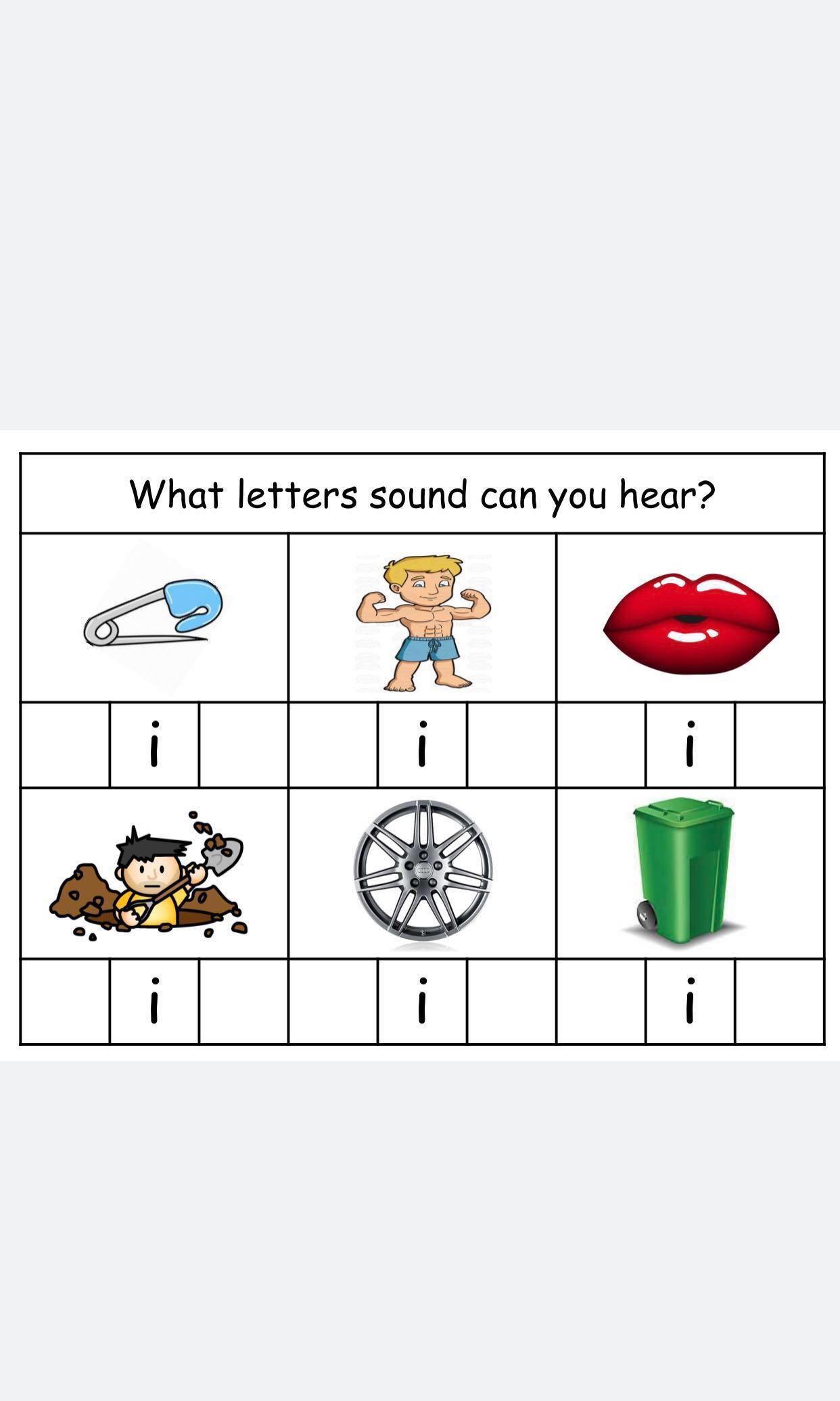 Preschoolers phonics activity - Beginning and ending sound of 3 letters ...
