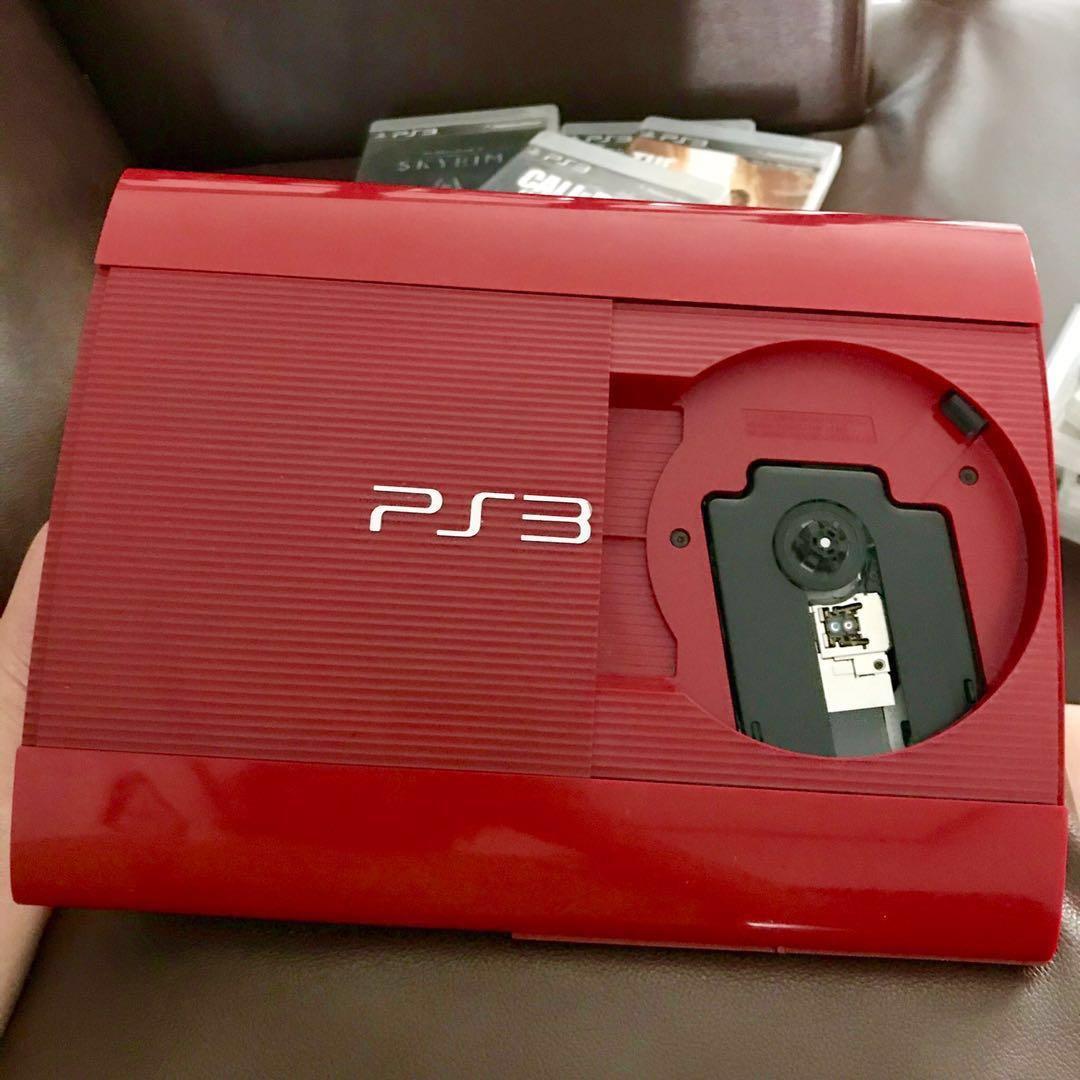 PS3 Slim (Red), Video Gaming, Video Game Consoles, PlayStation on Carousell