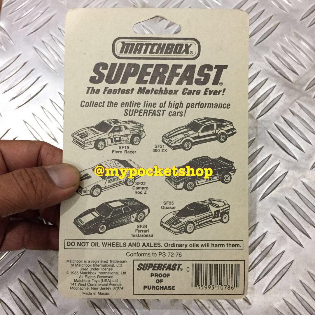 (Reserved) 1985 Matchbox Superfast SF22 CAMARO IROC Z, Hobbies & Toys ...