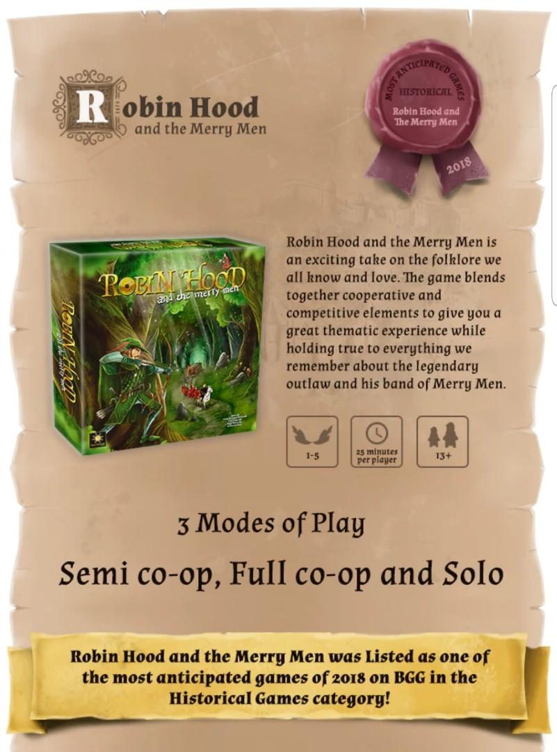 Robin Hood and the Merry Men Deluxe (KS) Kickstarter, Hobbies & Toys ...