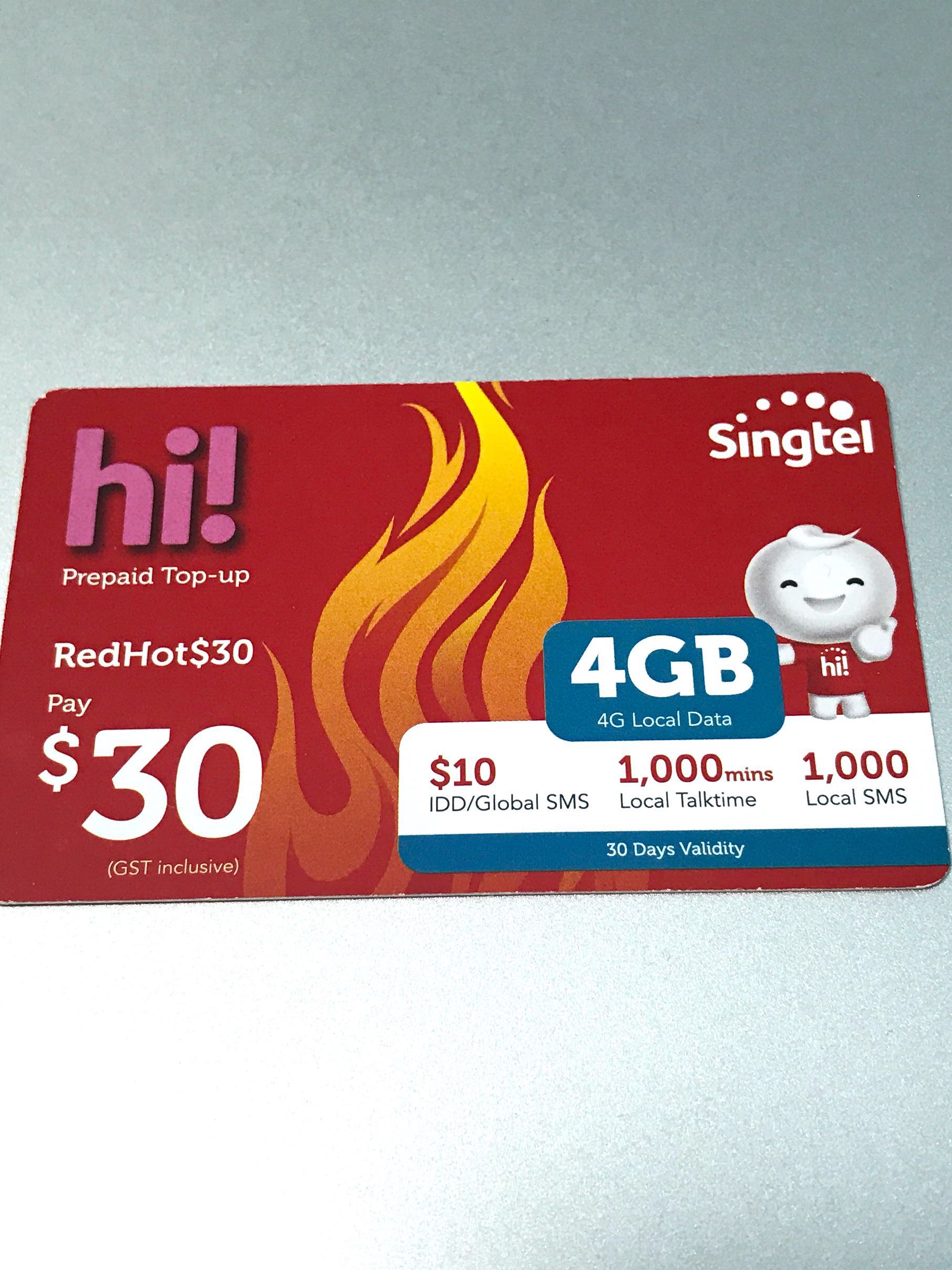 SingTel Prepaid Top-Up Card !, Mobile Phones & Gadgets, Mobile & Gadget ...