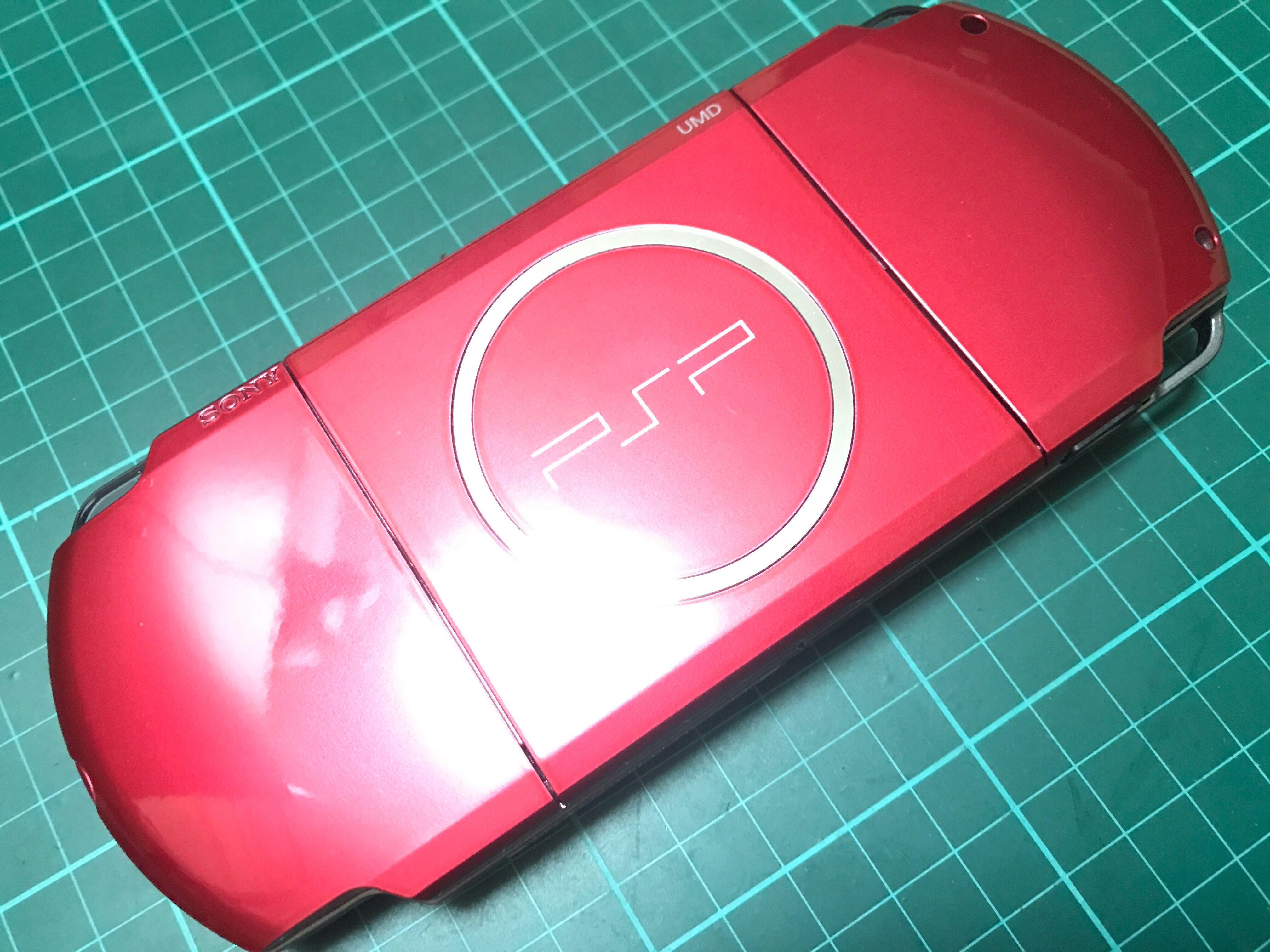 Sony Psp 3000 Slim Carnival Radiant Red, Video Gaming, Video Game ...