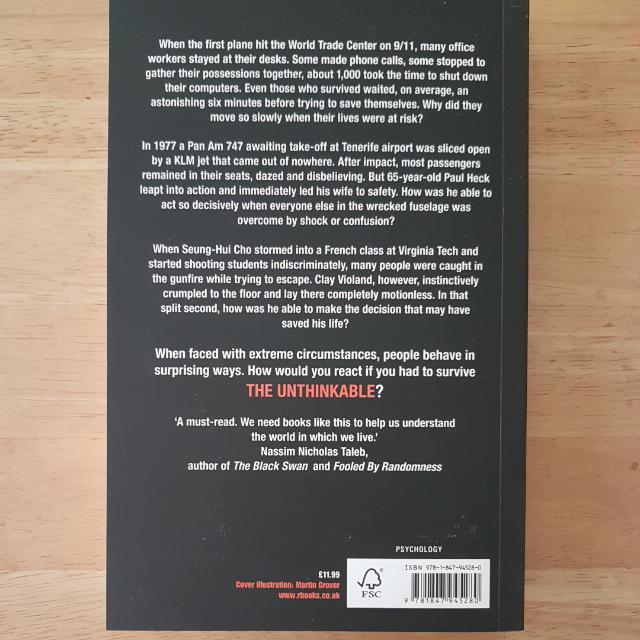 The Unthinkable: Who Survives When Disaster Strikes - and Why - Amanda ...